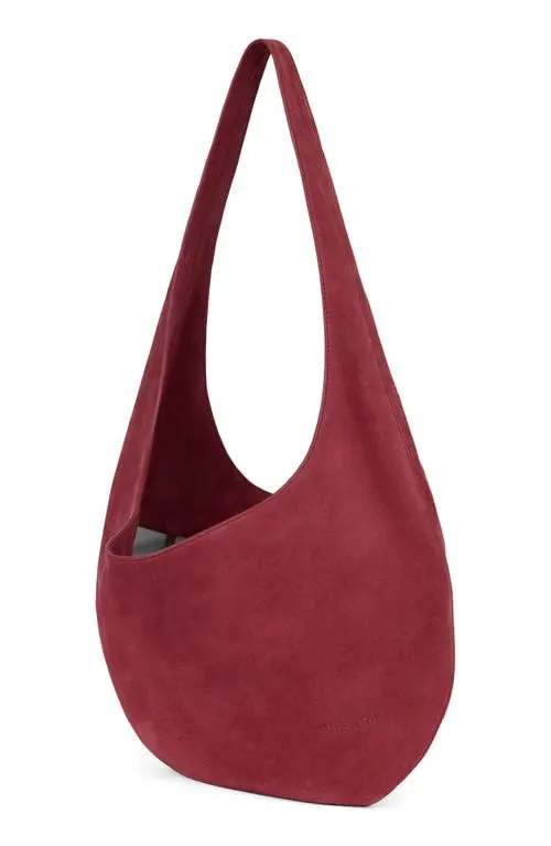 WE-AR4 The H Leather Hobo Bag - Maroon