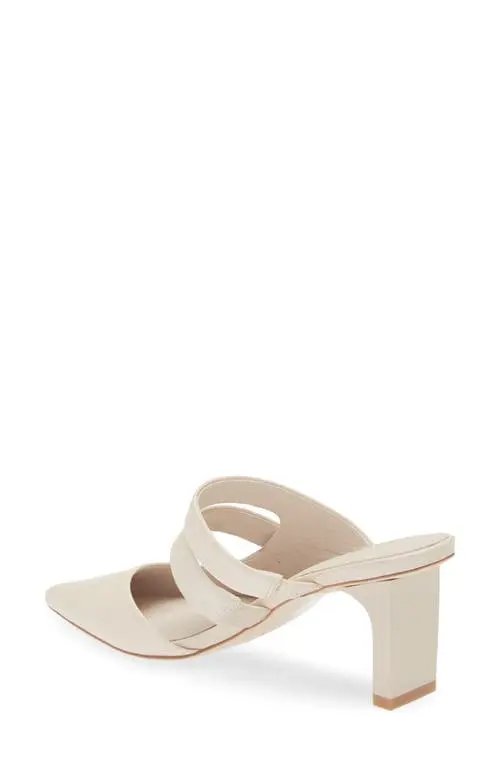 KOKO + PALENKI Century Pointed Toe Mule - Beige Leather