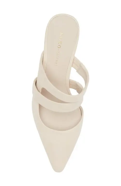 KOKO + PALENKI Century Pointed Toe Mule - Beige Leather