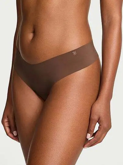 Victoria's Secret No-show Cotton Thong Panty - Brown