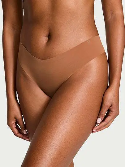 Victoria's Secret No-show Cotton Thong Panty - Brown