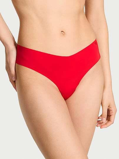 Victoria's Secret No-show No Show Strappy Thong Panty - Red