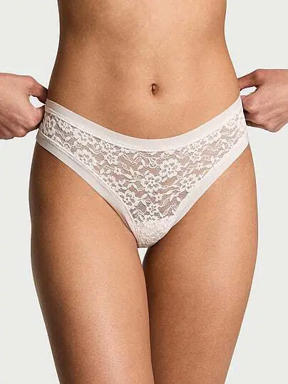 Victoria's Secret No-show Thong Panty - White,ivory