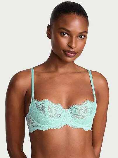 Victoria's Secret Dream Angels Wicked Unlined Lace Balconette Bra - Blue