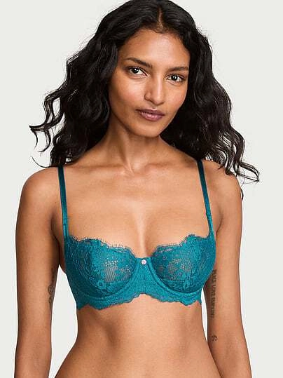 Victoria's Secret Dream Angels Wicked Unlined Lace Balconette Bra - Blue
