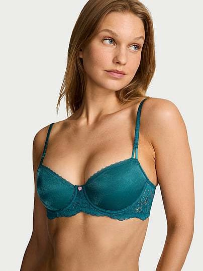 Victoria's Secret Dream Angels Wicked Unlined Lace Balconette Bra - Blue