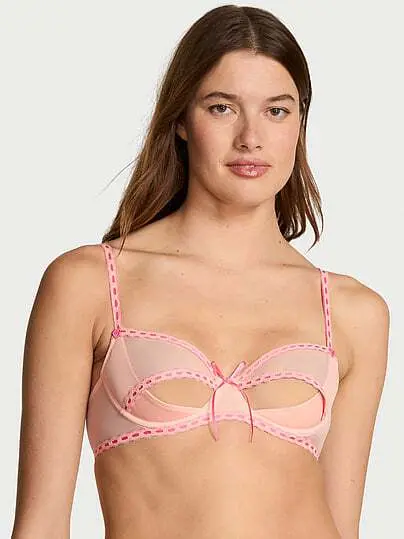 Victoria's Secret Dream Angels Wicked Unlined Lace Balconette Bra - Orange