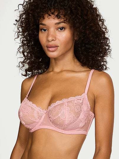 Victoria's Secret Dream Angels Wicked Unlined Lace Balconette Bra - Print