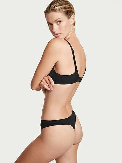 Victoria's Secret Seamless Thong Panty - Black