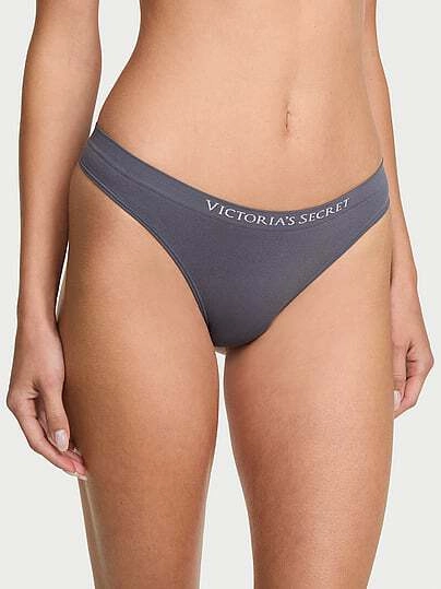 Victoria's Secret Seamless Thong Panty - Grey