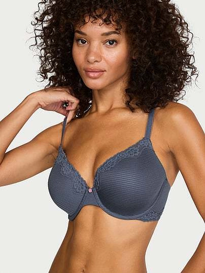 Victoria's Secret The T-shirt Smooth Lightly Lined Full-coverage Bra - Blue