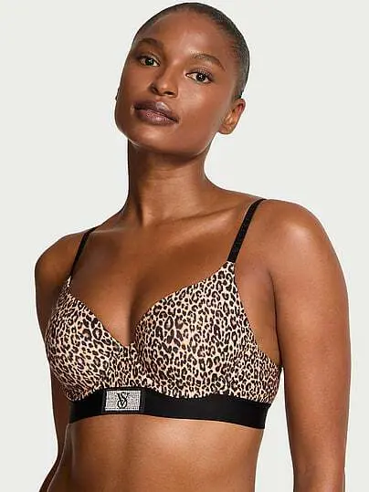 Victoria's Secret The T-shirt Cotton Exploded Logo Lightly Lined Full-coverage Bra - Print