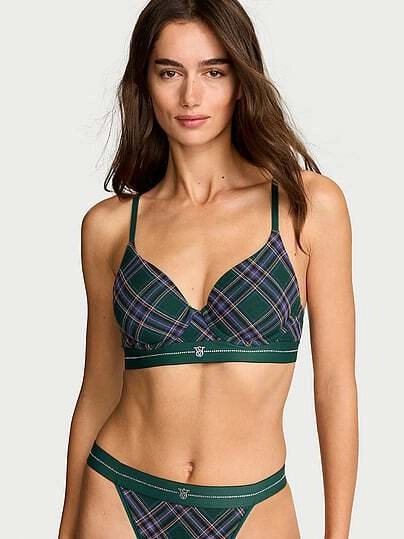 Victoria's Secret The T-shirt Cotton Exploded Logo Lightly Lined Full-coverage Bra - Print