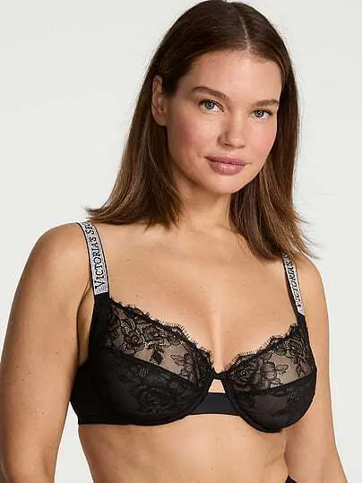 Victoria's Secret Very Sexy The Fabulous Scattered Shine Strap Unlined Full-cup Bra - Black