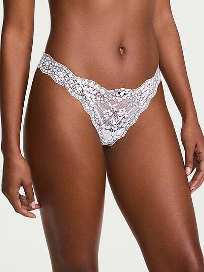Victoria's Secret Dream Angels Lace-trim Thong Panty - Multicolored