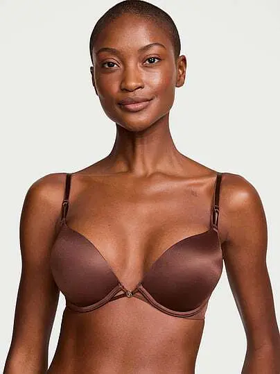 Victoria's Secret Very Sexy Bombshell Logo Shine Strap Add-2-cups Push-up Bra - Brown