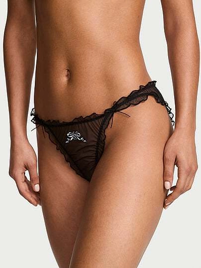 Victoria's Secret Love Cloud Adjustable String Bikini Panty - Black