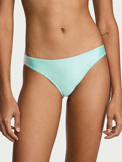 Victoria's Secret Dream Angels Ruffled Mesh Bows Bikini Panty - Blue