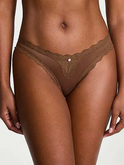 Victoria's Secret Love Cloud Adjustable String Bikini Panty - Brown