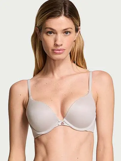 Victoria's Secret Body Victoria Lace Racerback Push-up Bra - Grey