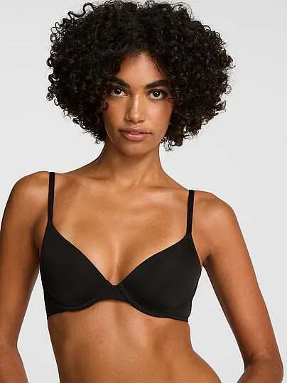 Pink Wear Everywhere Everywhere™ Lightly Lined Full Coverage T-shirt Bra - Black