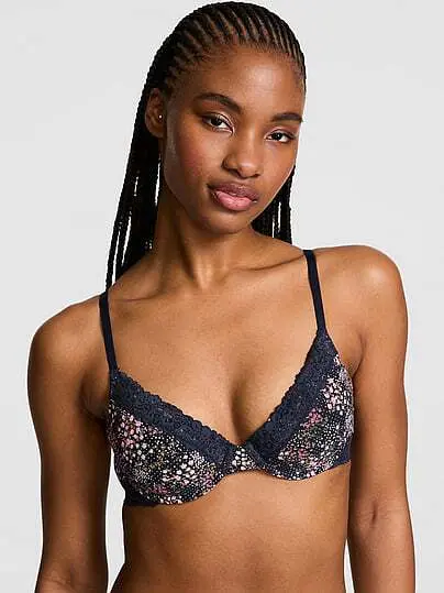 Pink Wear Everywhere Everywhere™ Lightly Lined Full Coverage T-shirt Bra - Floral
