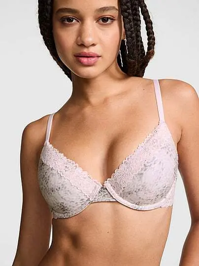 Pink Wear Everywhere Everywhere™ Lightly Lined Full Coverage T-shirt Bra - Print