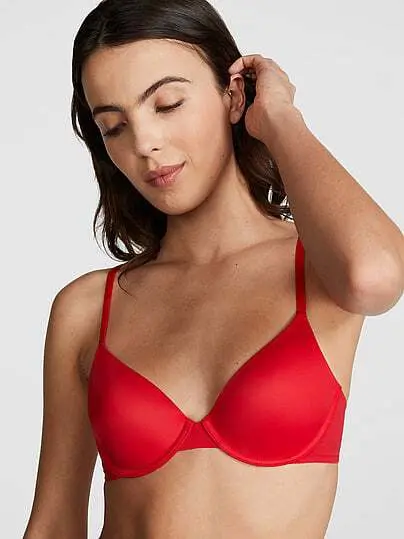 Pink Wear Everywhere Everywhere™ Lightly Lined Full Coverage T-shirt Bra - Red