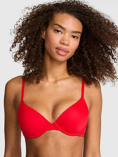 Pink Wear Everywhere Everywhere™ Lightly Lined Full Coverage T-shirt Bra - Red