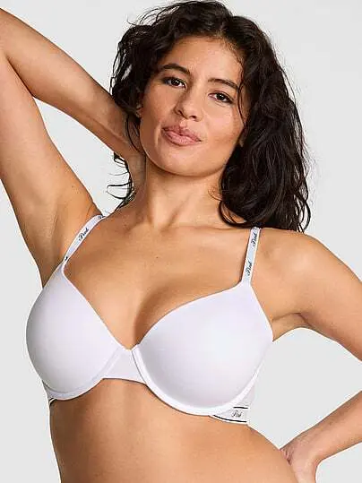Pink Wear Everywhere Everywhere™ Lightly Lined Full Coverage T-shirt Bra - White,ivory