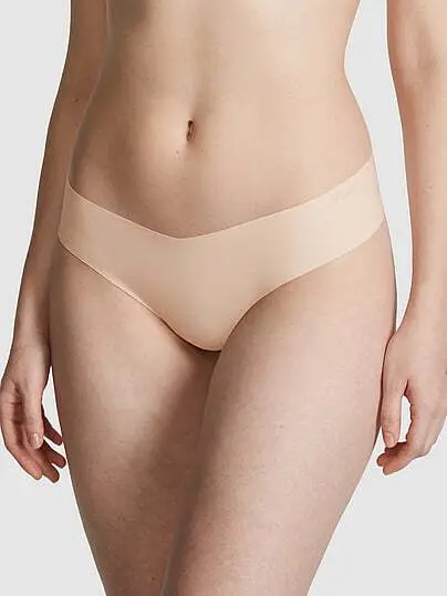 Pink No-show Thong Panty - Beige