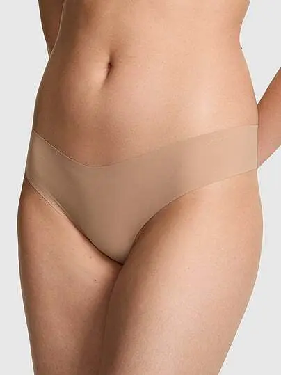 Pink No-show Thong Panty - Beige