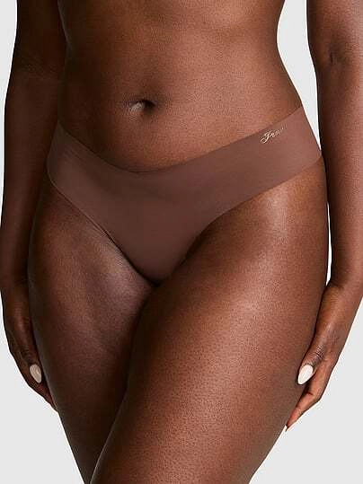 Pink No-show Thong Panty - Brown