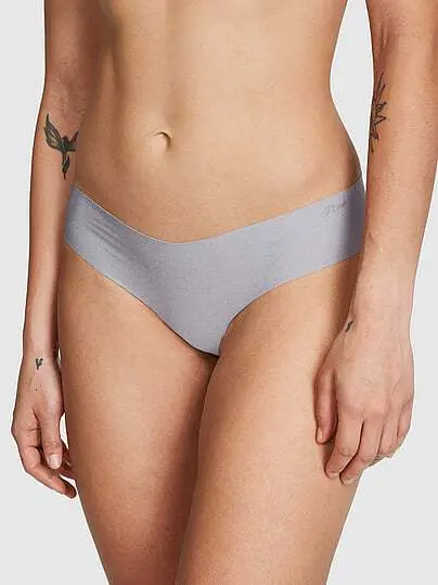Pink No-show Thong Panty - Grey