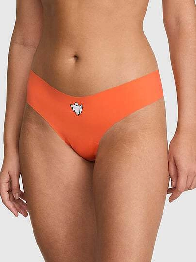 Pink No-show Thong Panty - Orange