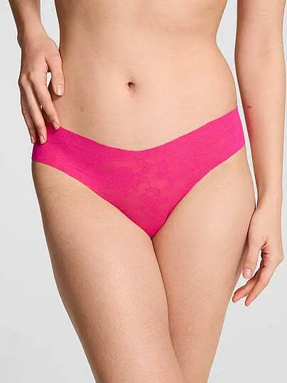 Pink No-show Thong Panty - Pink