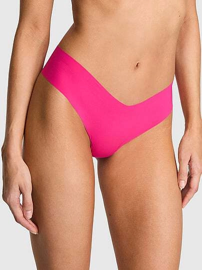Pink No-show Thong Panty - Pink