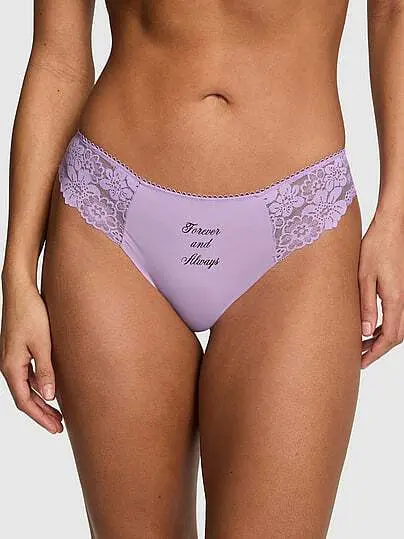 Pink No-show Thong Panty - Purple