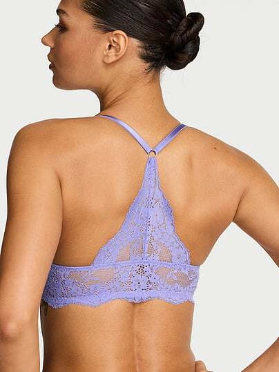 Victoria's Secret Dream Angels Smooth & Lace Lightly Lined Demi Bra - Blue