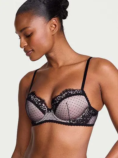 Victoria's Secret Dream Angels Lace Lightly Lined Classic Coverage Demi Bra - Pink