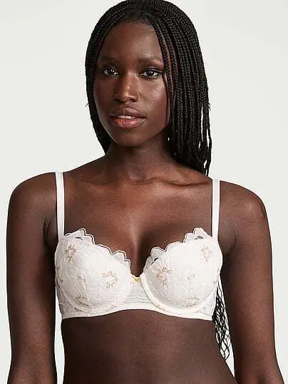 Victoria's Secret Dream Angels Smooth & Lace Lightly Lined Demi Bra - Print