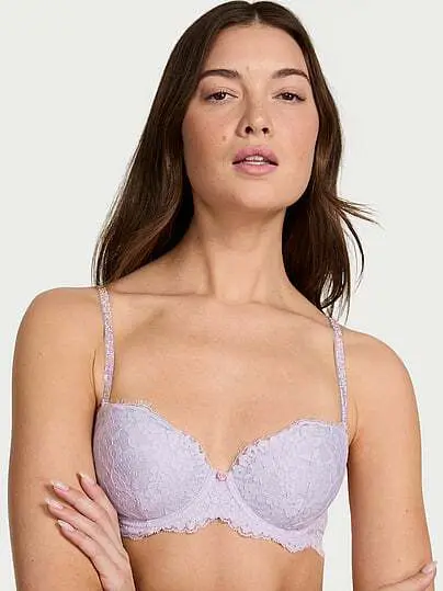 Victoria's Secret Dream Angels Lightly Lined Lace Demi Bra - Purple