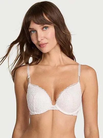 Victoria's Secret Sexy Tee Sophia Lace Push-up Bra - White,ivory