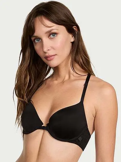 Victoria's Secret Sexy Tee Crochet Lace Lightly Lined Demi Bra - Black
