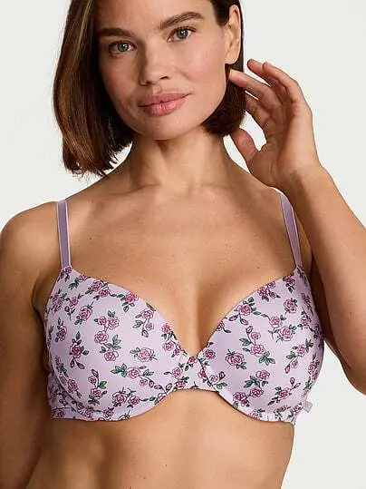 Victoria's Secret Sexy Tee Sheer Heritage Lightly Lined Demi Bra - Floral