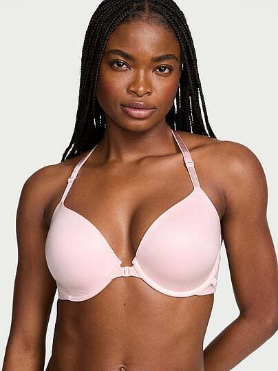 Victoria's Secret Sexy Tee Smooth Lacie Lightly Lined Front-close Demi Bra - Pink