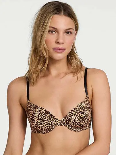 Victoria's Secret Sexy Tee Sheer Heritage Lightly Lined Demi Bra - Print