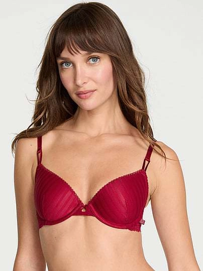 Victoria's Secret Sexy Tee Lacie Lightly Lined Demi Bra - Red
