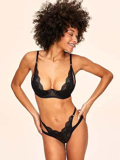 Victoria's Secret Adore Me Kaia Unlined Plunge Bra - Black