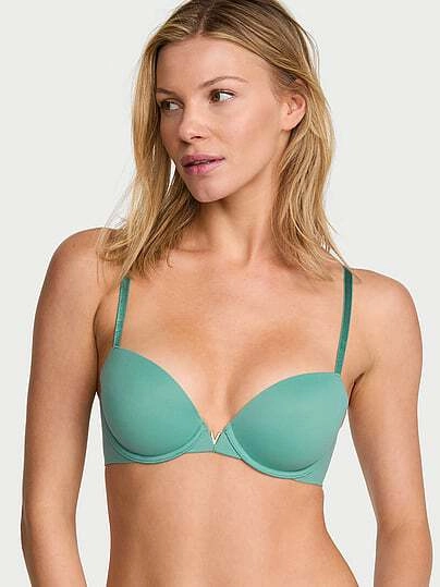 Victoria's Secret Love Cloud Smooth Lightly Lined Plunge Demi Bra - Blue